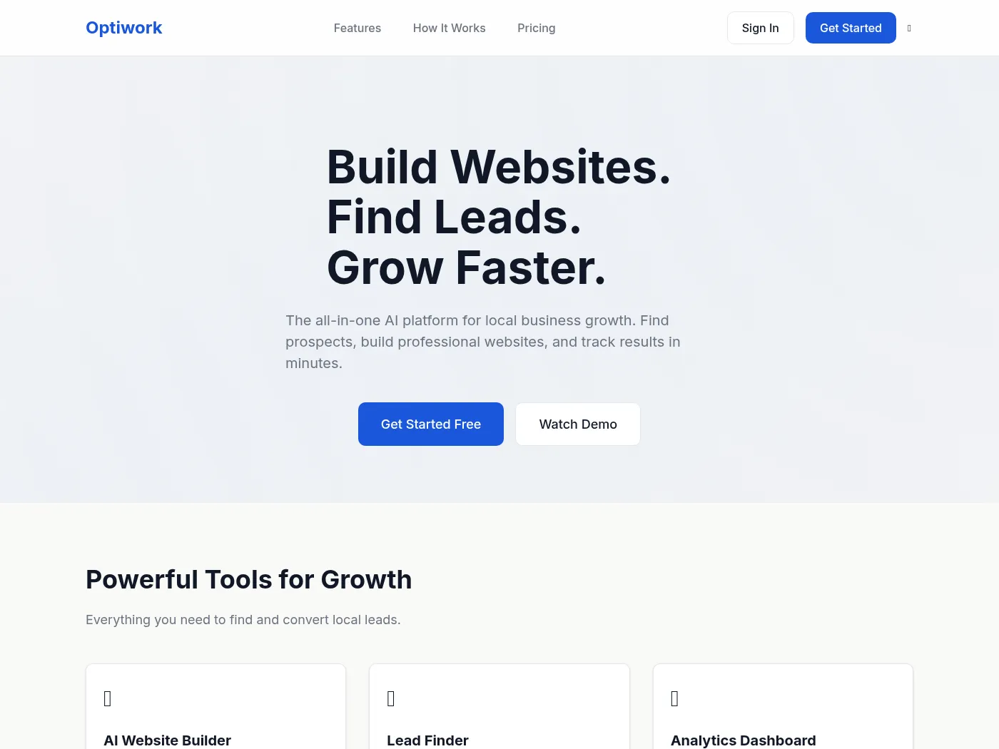 Optiwork Web SaaS