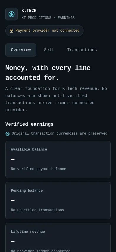 K.Tech Monetization Engine