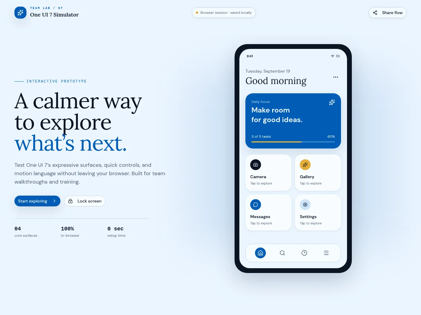One UI 7 Web Simulator
