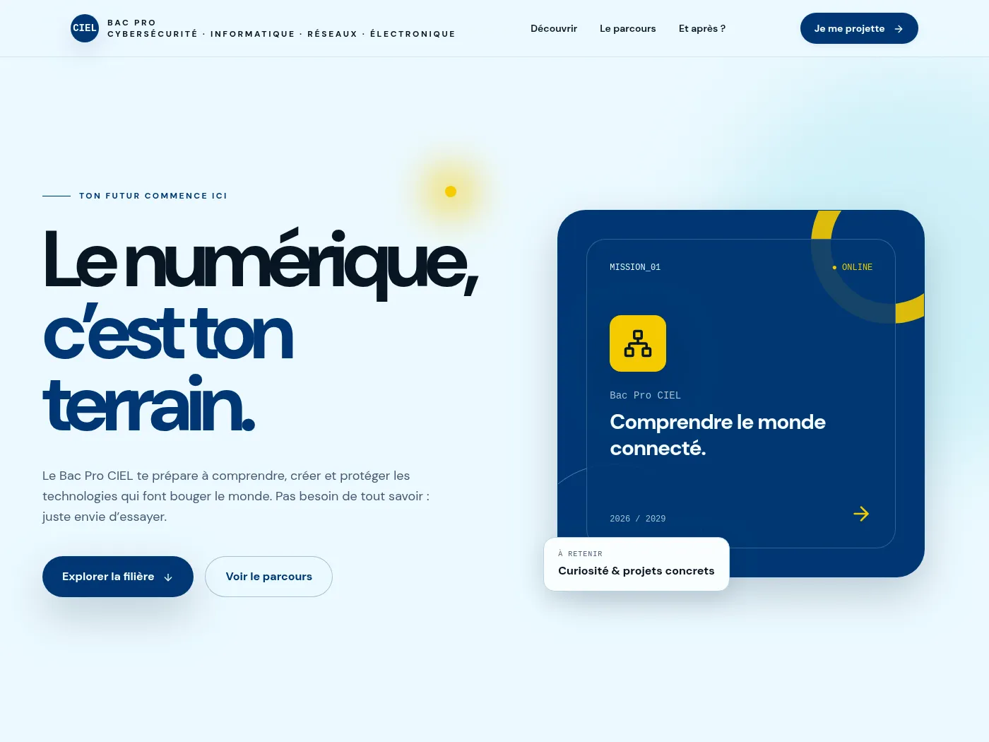 Bac Pro CIEL Présentation