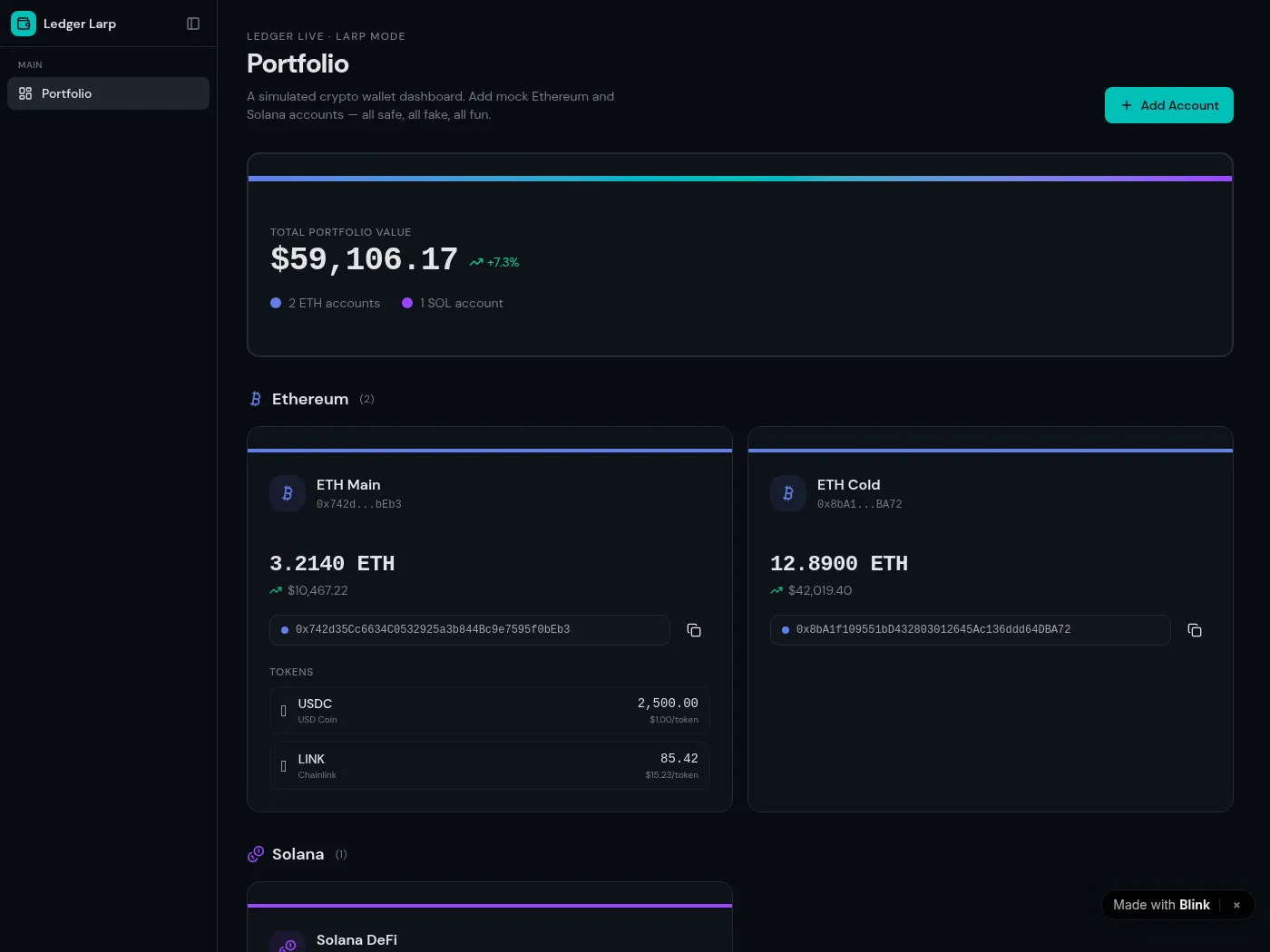 Ledger Larp Toolkit