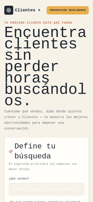 Clientes Plus Lead Finder