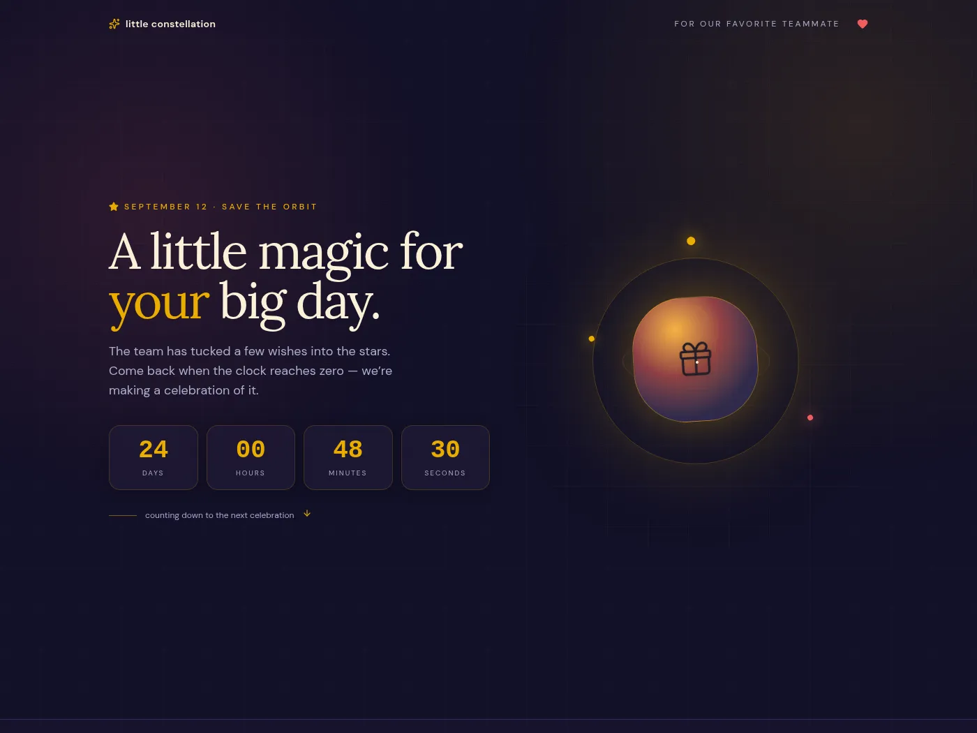 Birthday Countdown Magic