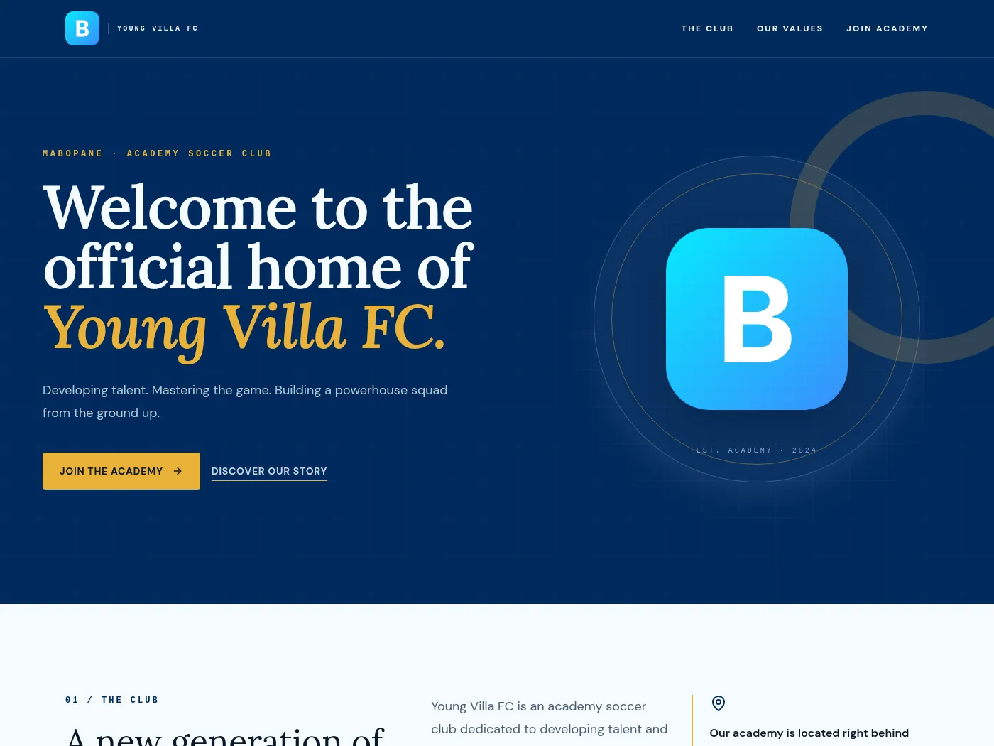 Young Villa FC Website