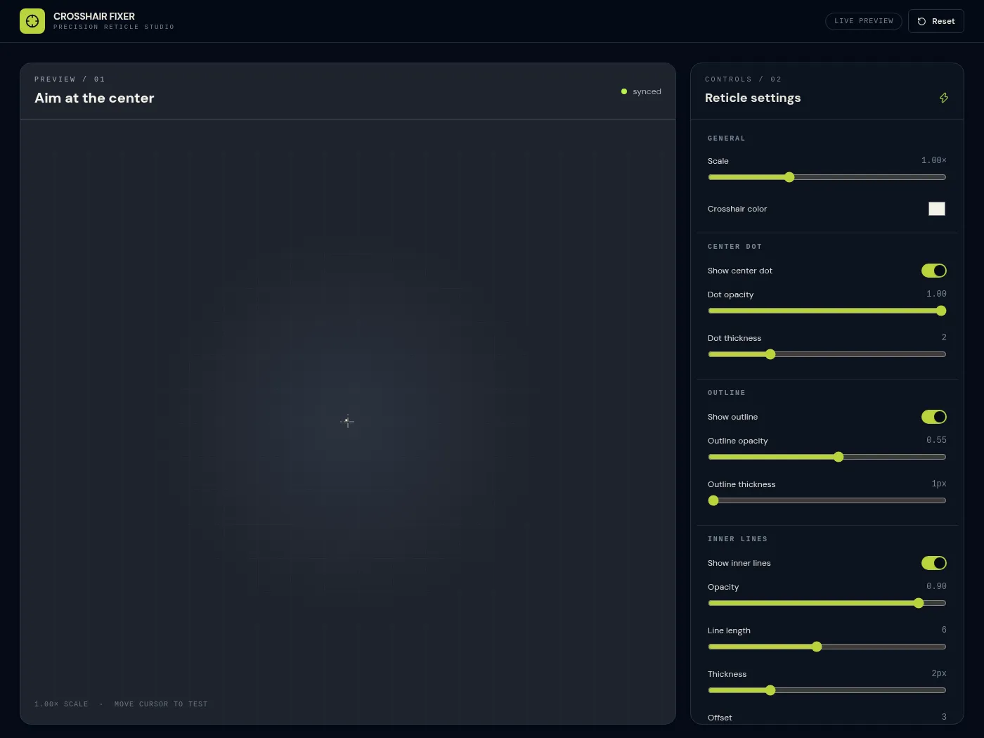 Custom Crosshair Fixer