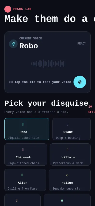 Prank Call Voice Changer