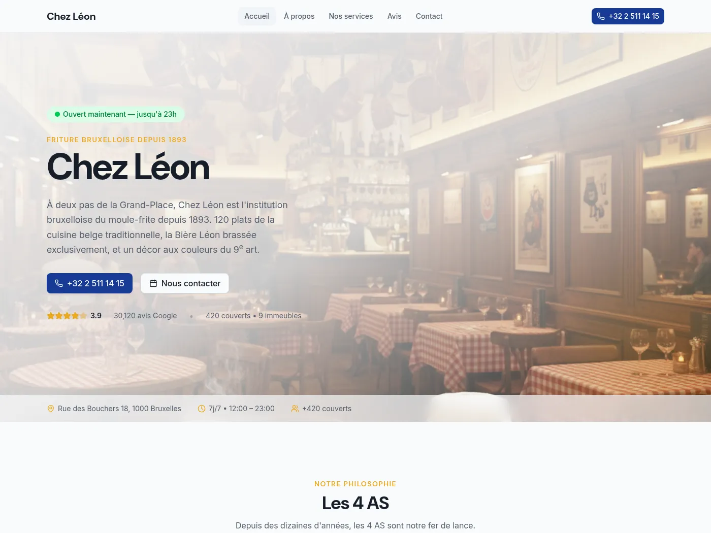 Chez Léon Web Reboot