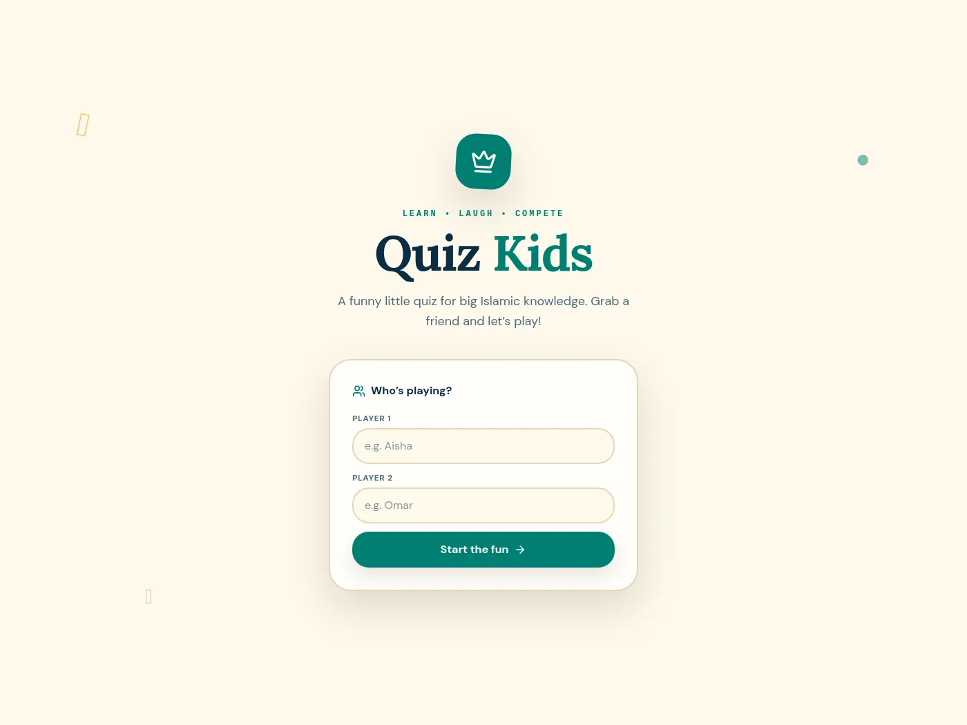 Quiz Kids: Islamic Fun