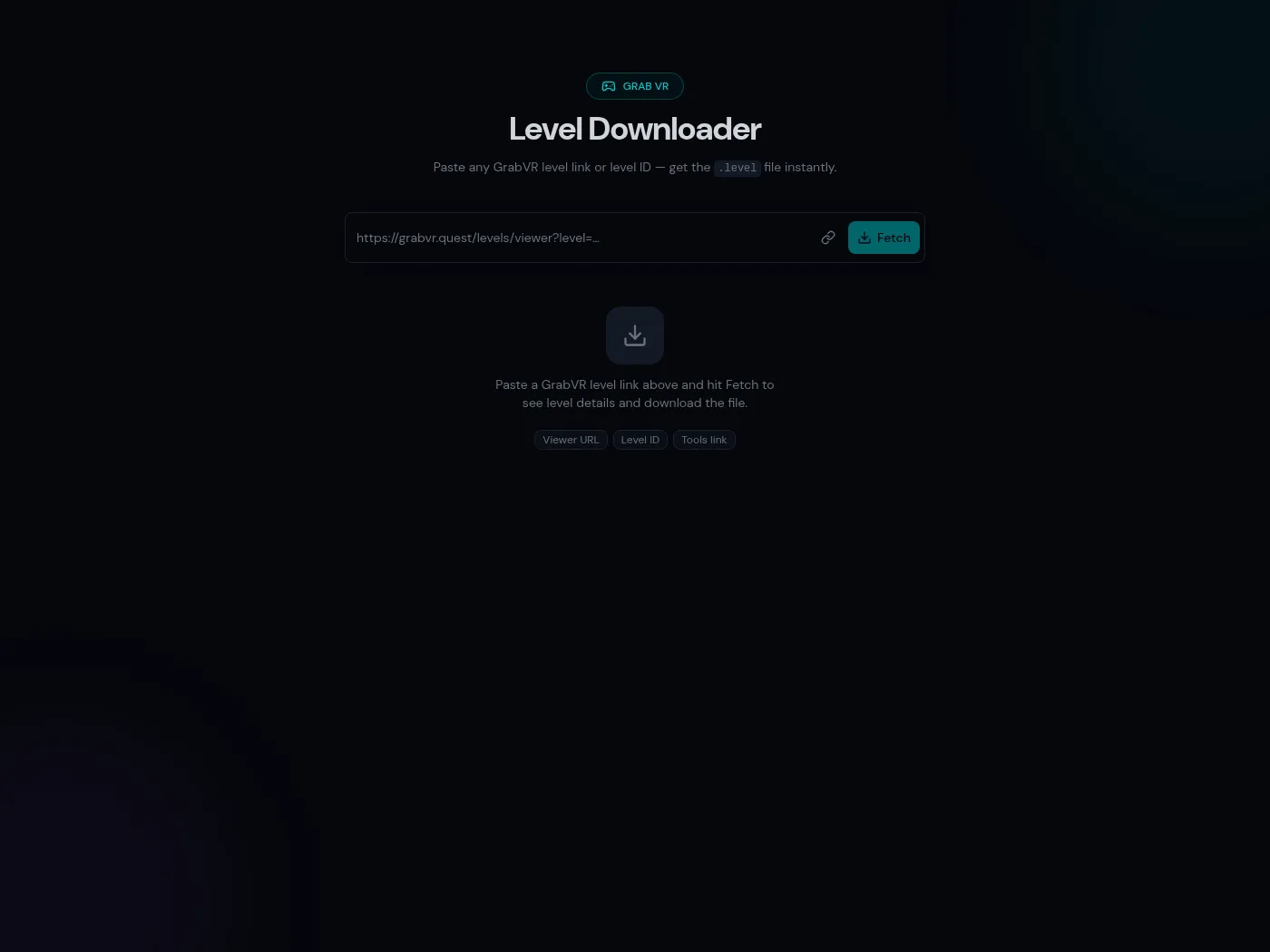 GrabVR Level Downloader