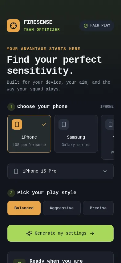 FireSense Optimizer