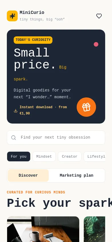 MiniCurio Marketplace