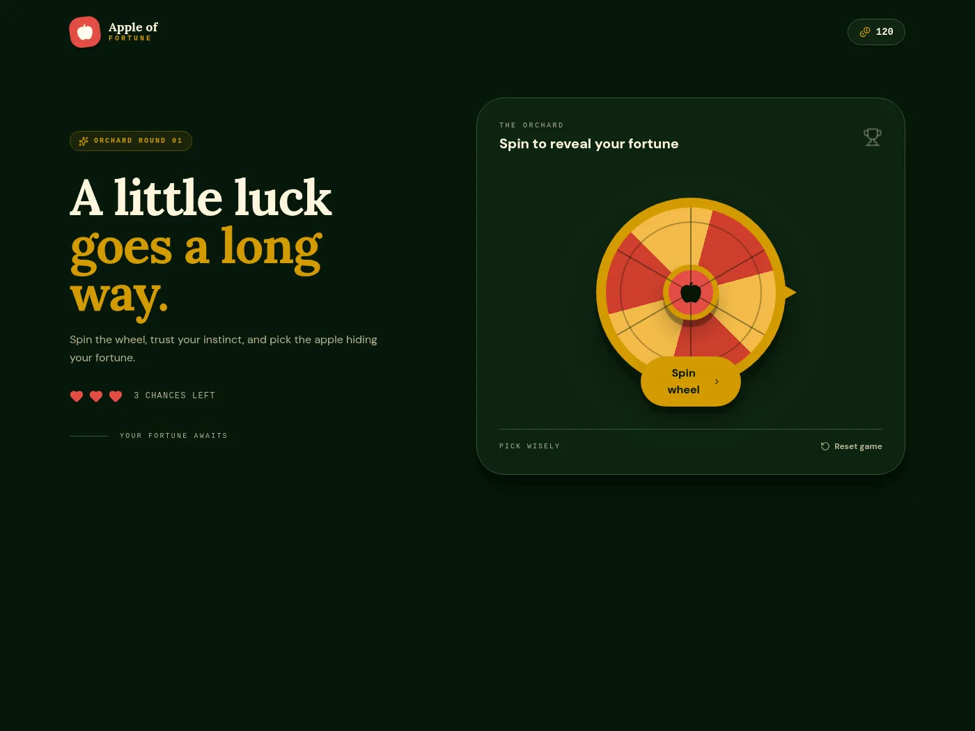 Apple of Fortune Game