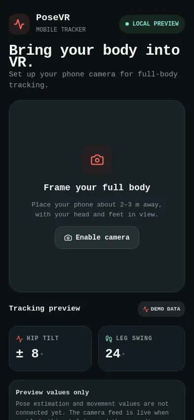 PoseVR Mobile Tracker