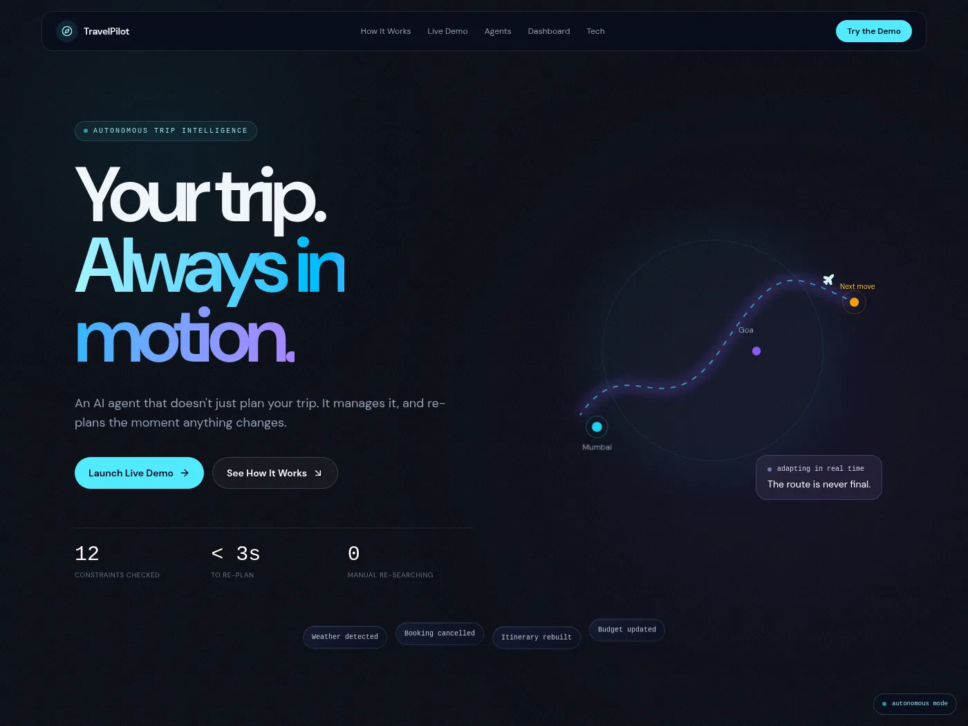 TravelPilot Motion Site