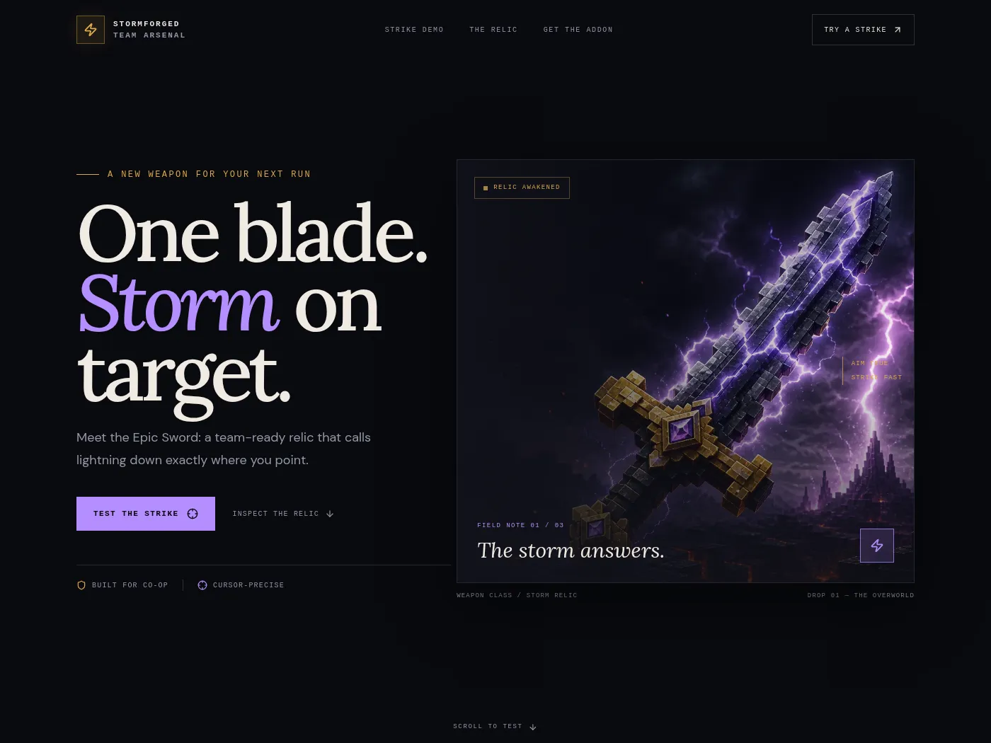 Epic Sword Lightning Addon