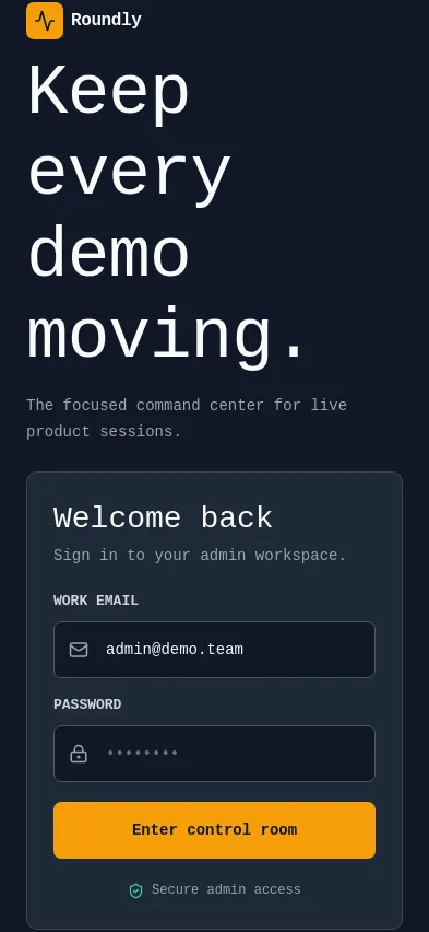 Demo Admin Mobile
