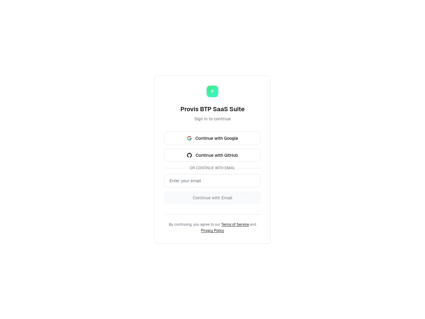 Provis BTP SaaS Suite