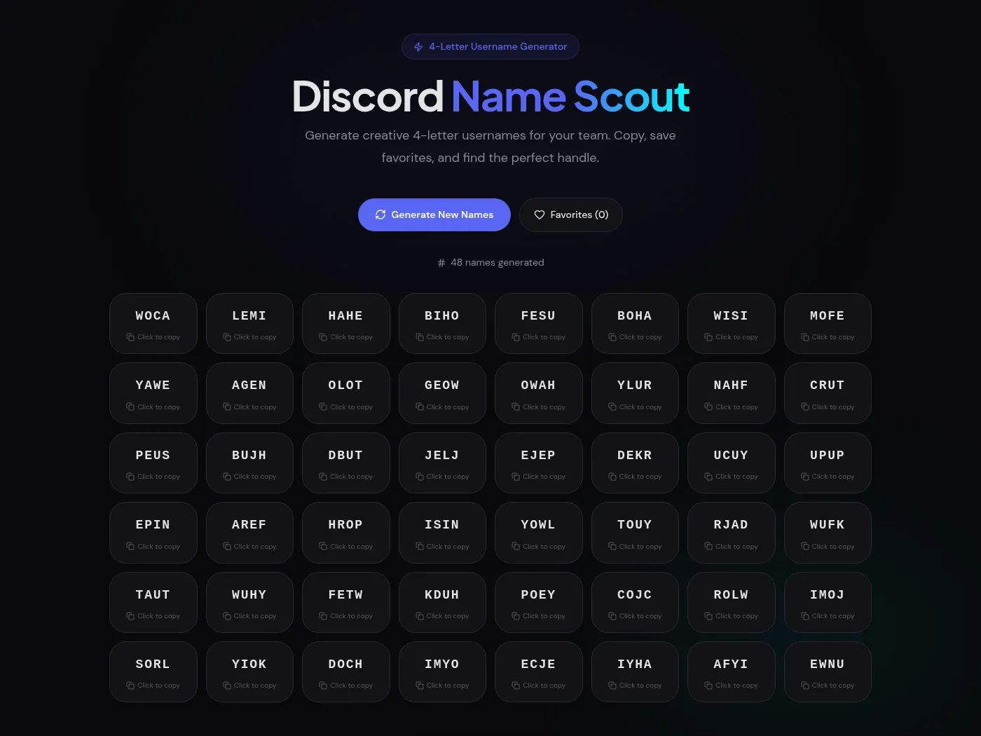 Discord Name Scout