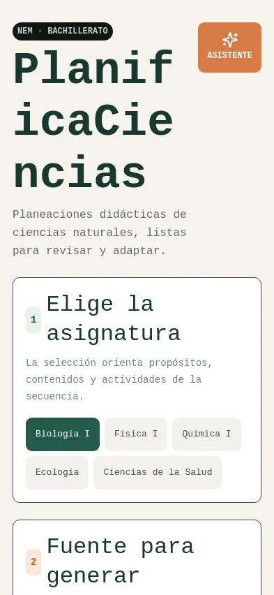 PlanificaCiencias Móvil