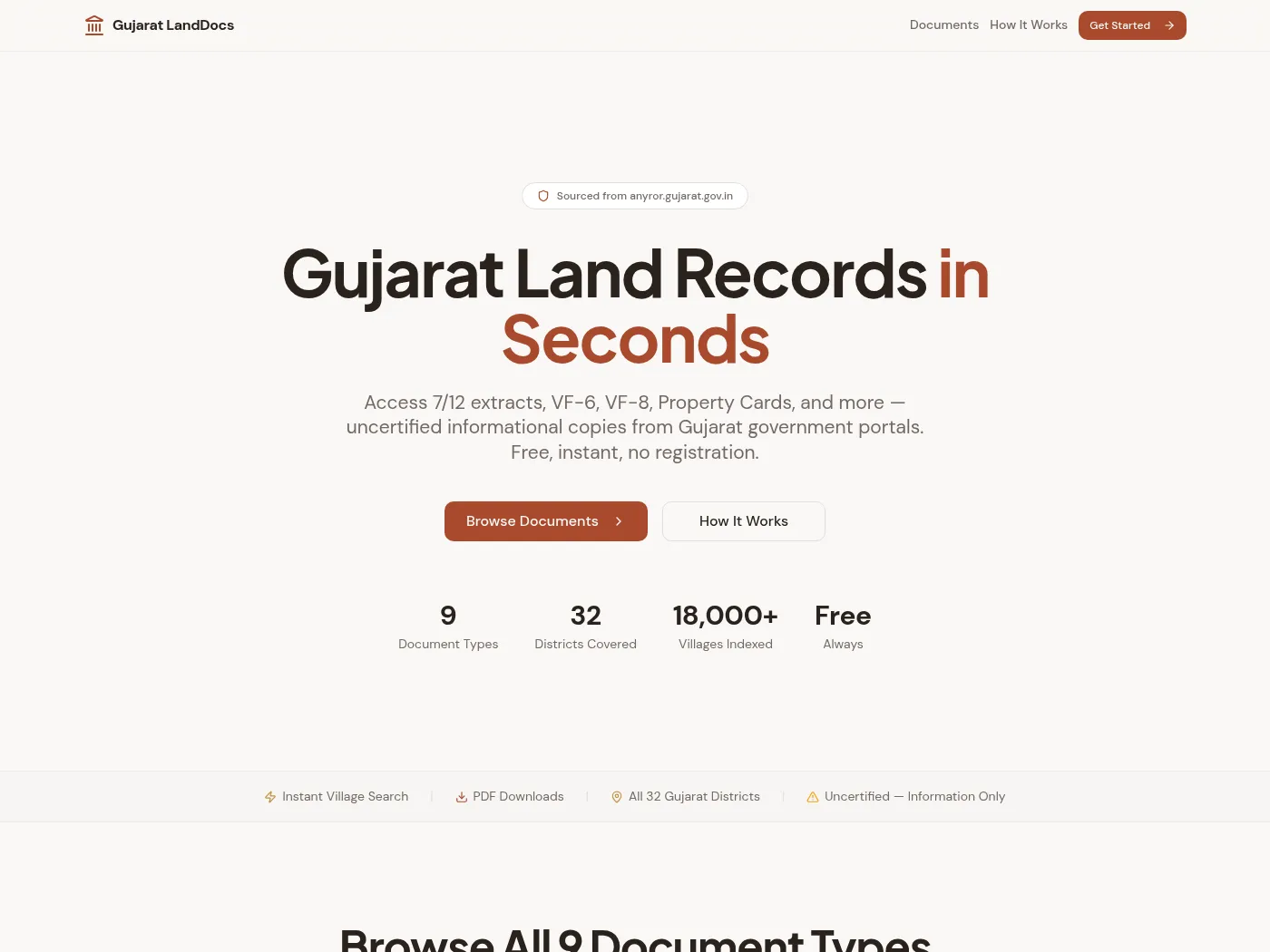 Gujarat LandDocs Portal