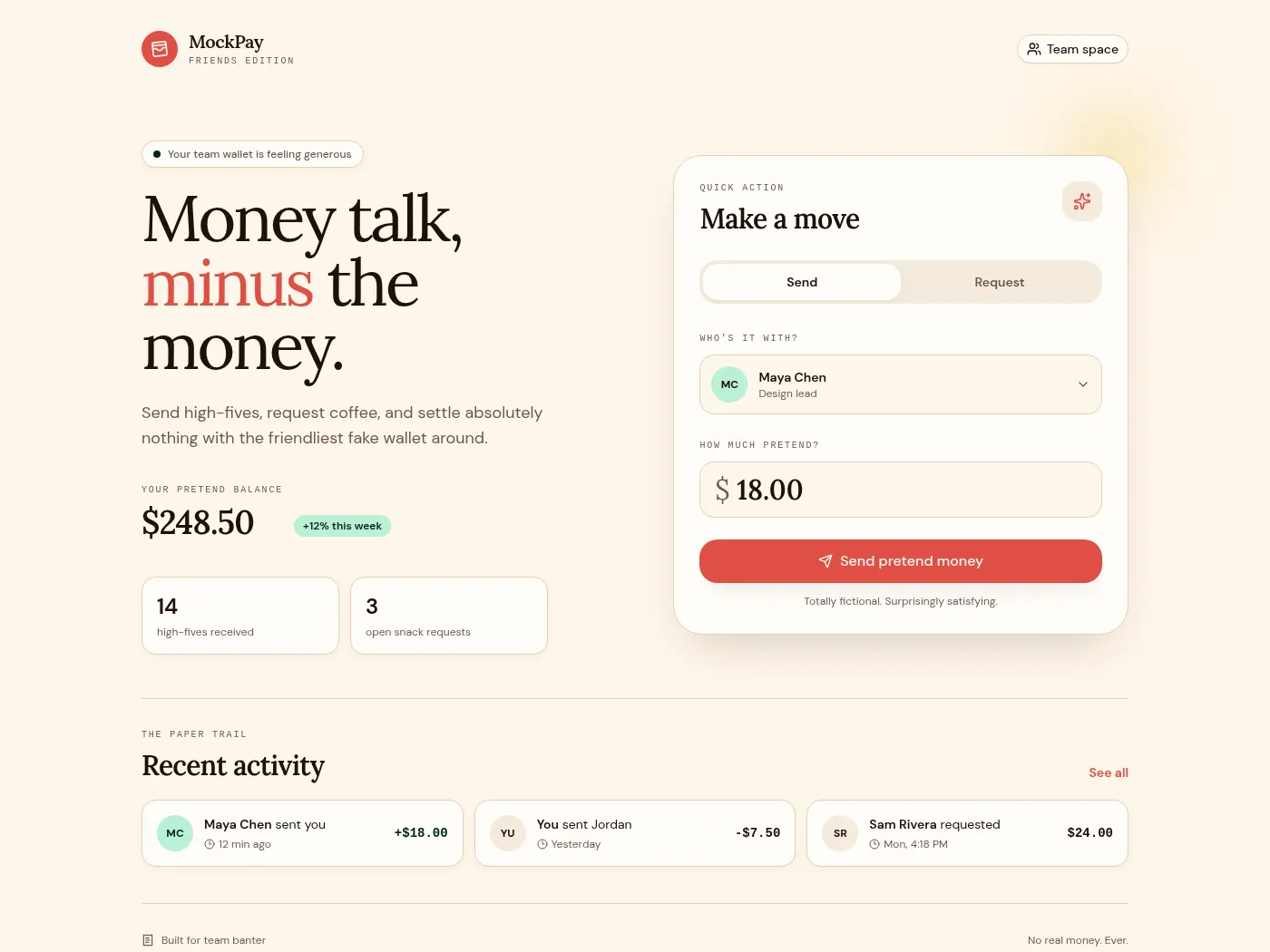 MockPay Friends