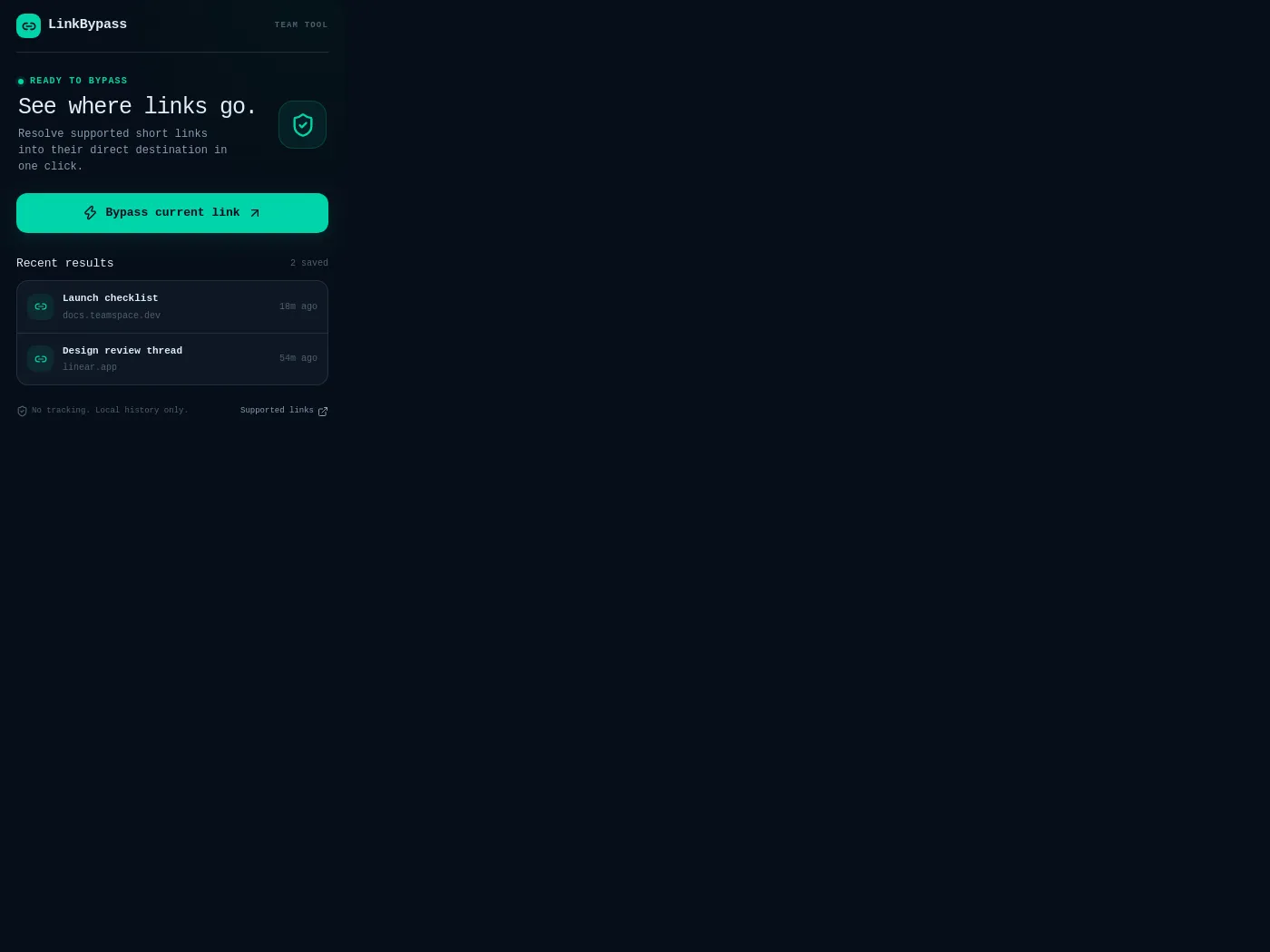 LinkBypass Extension