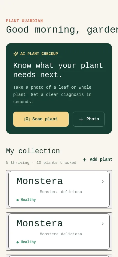Plant Guardian AI