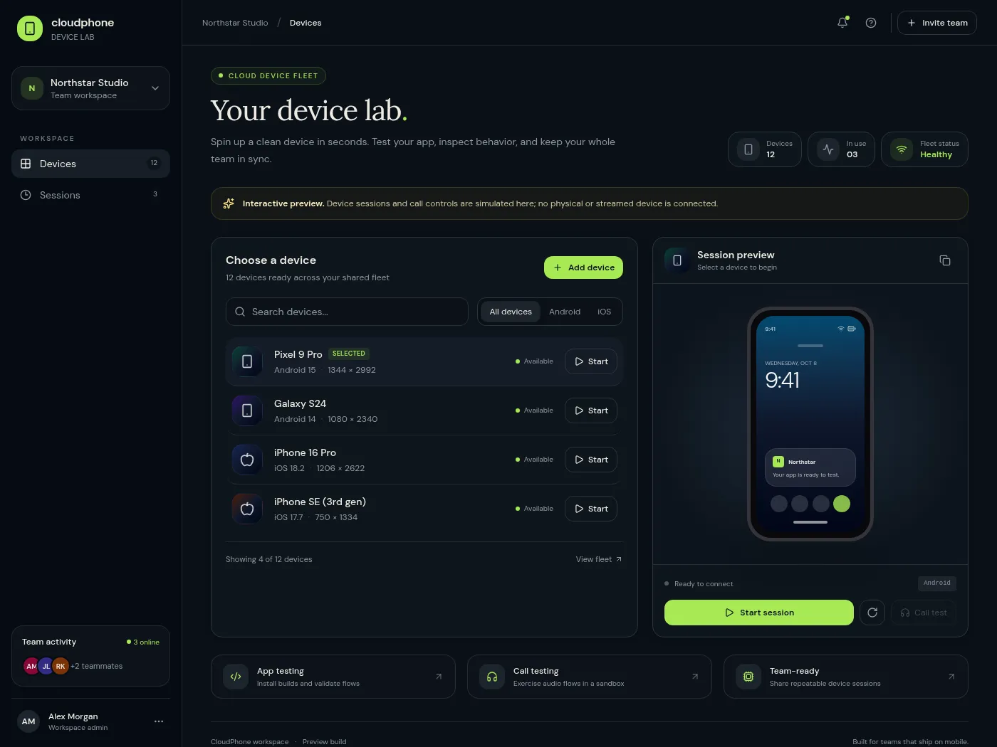 CloudPhone Workspace