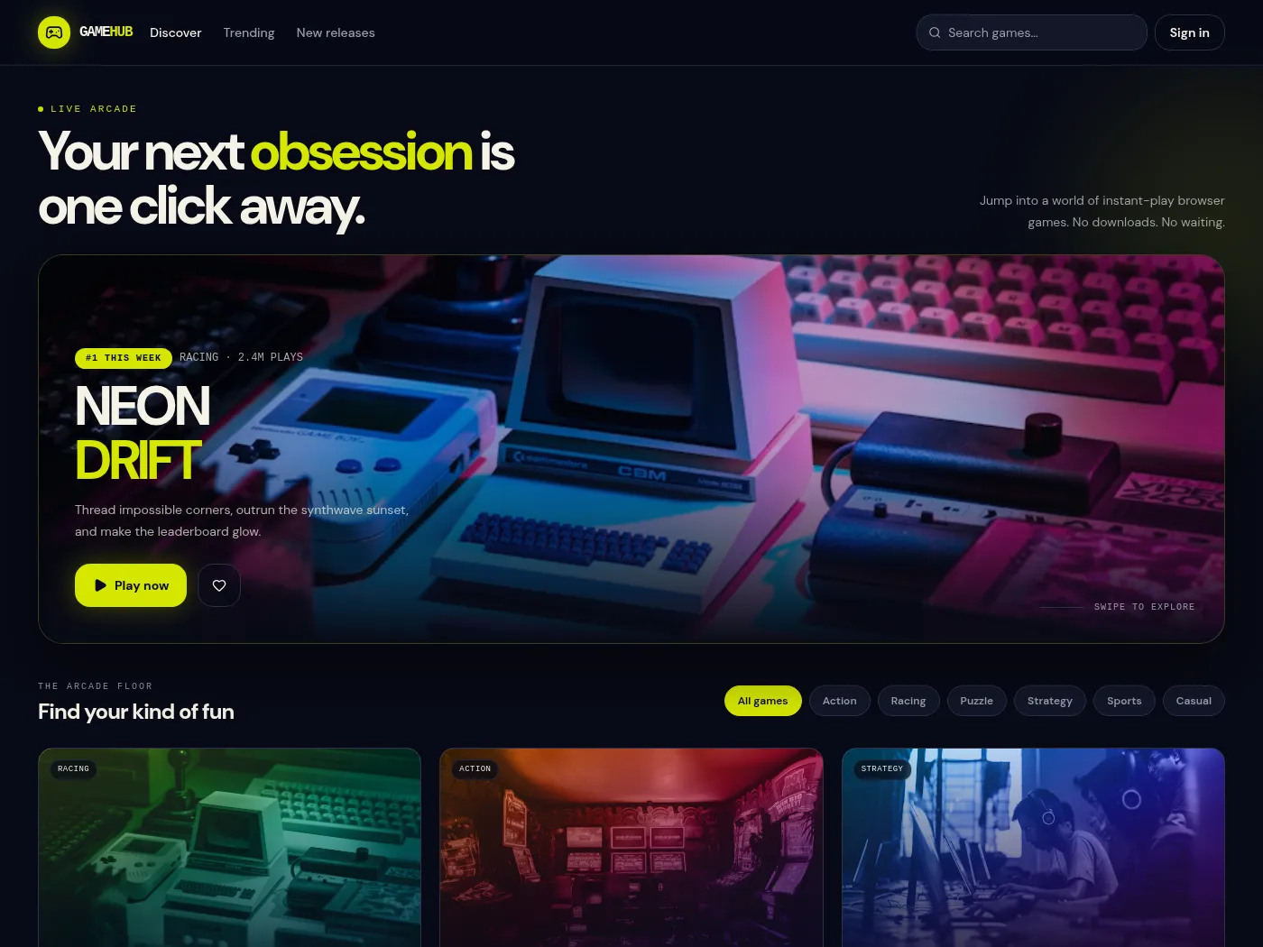 GameHub Online Arcade
