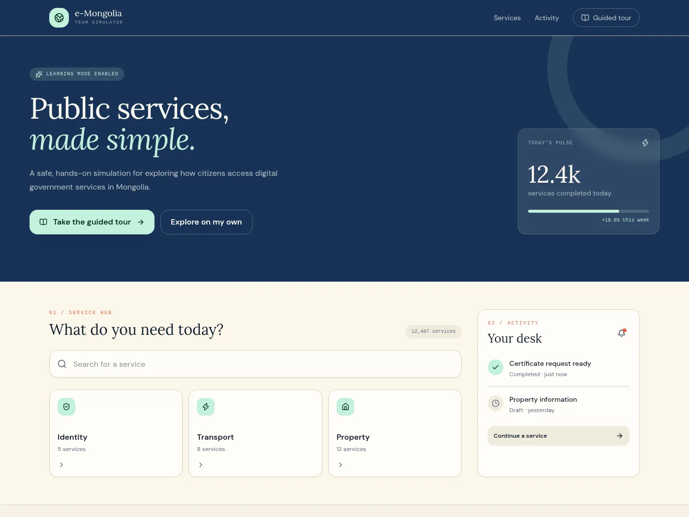 E-Gov Platform Simulator