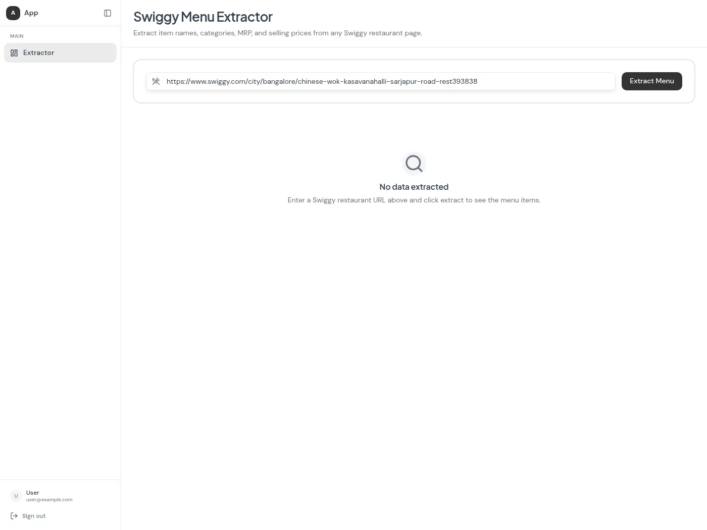 Swiggy Data Extractor