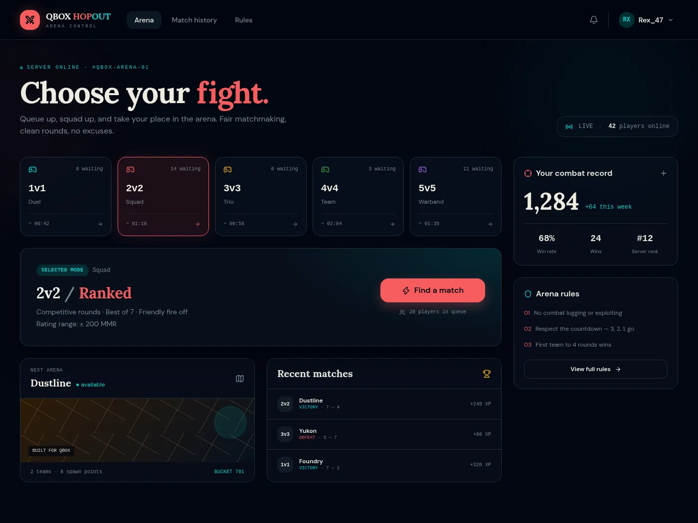 Qbox Hopout Arena