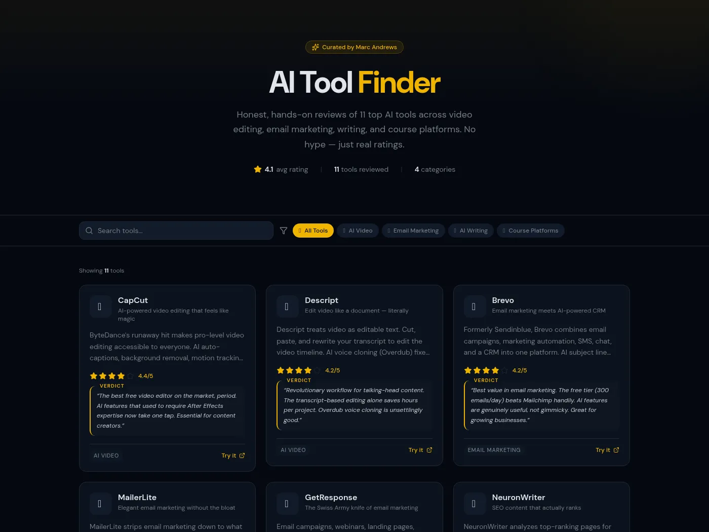 Marc Andrews AI Finder