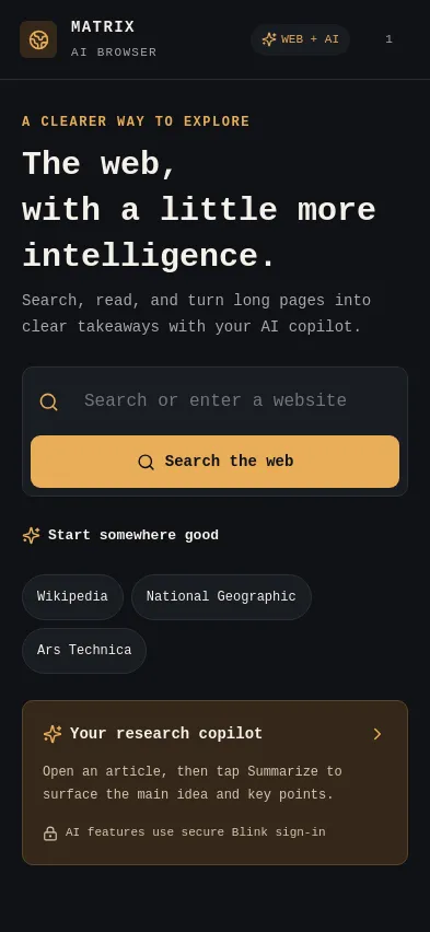 AI Mobile Browser