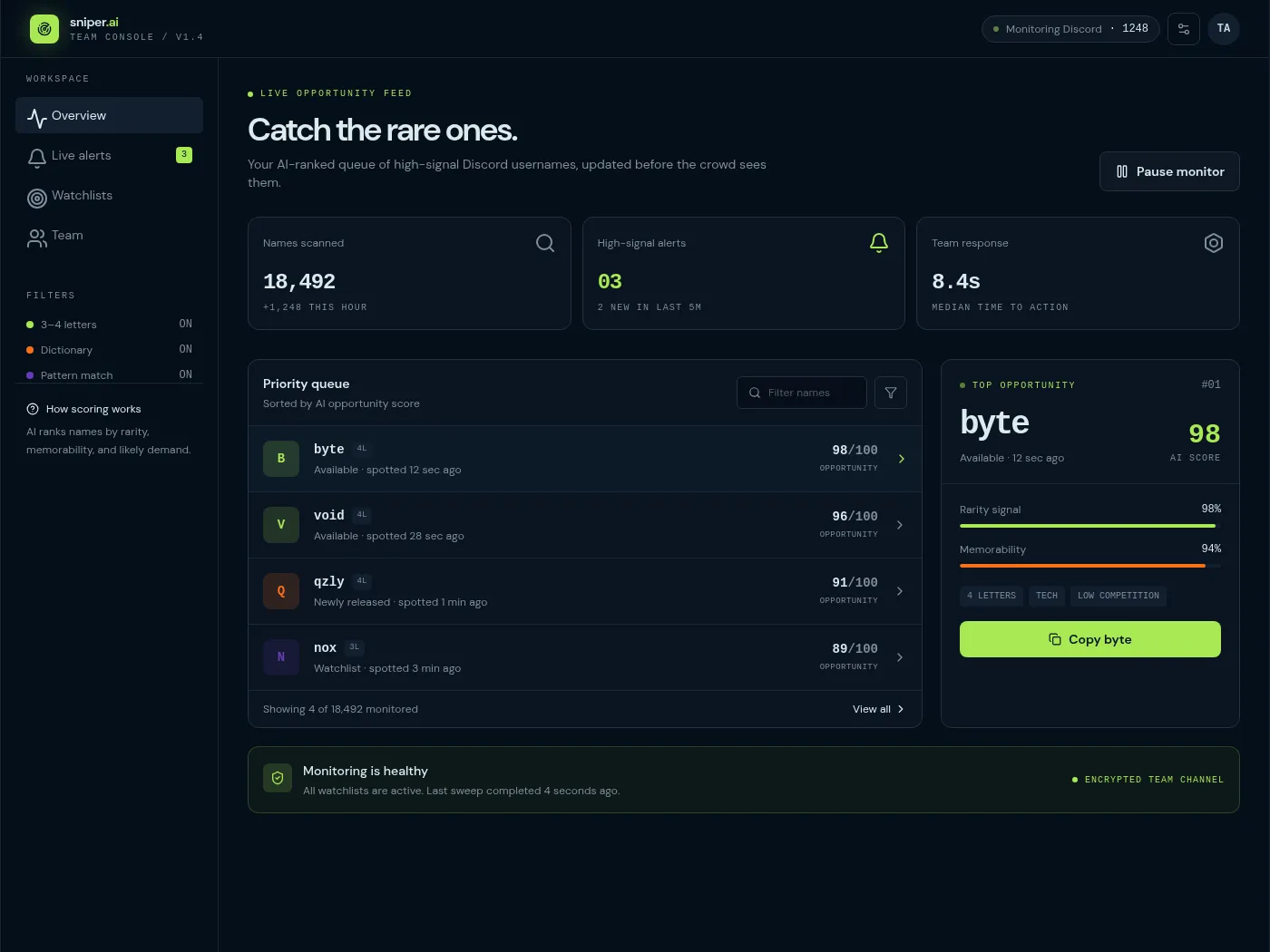 Discord Name Sniper AI
