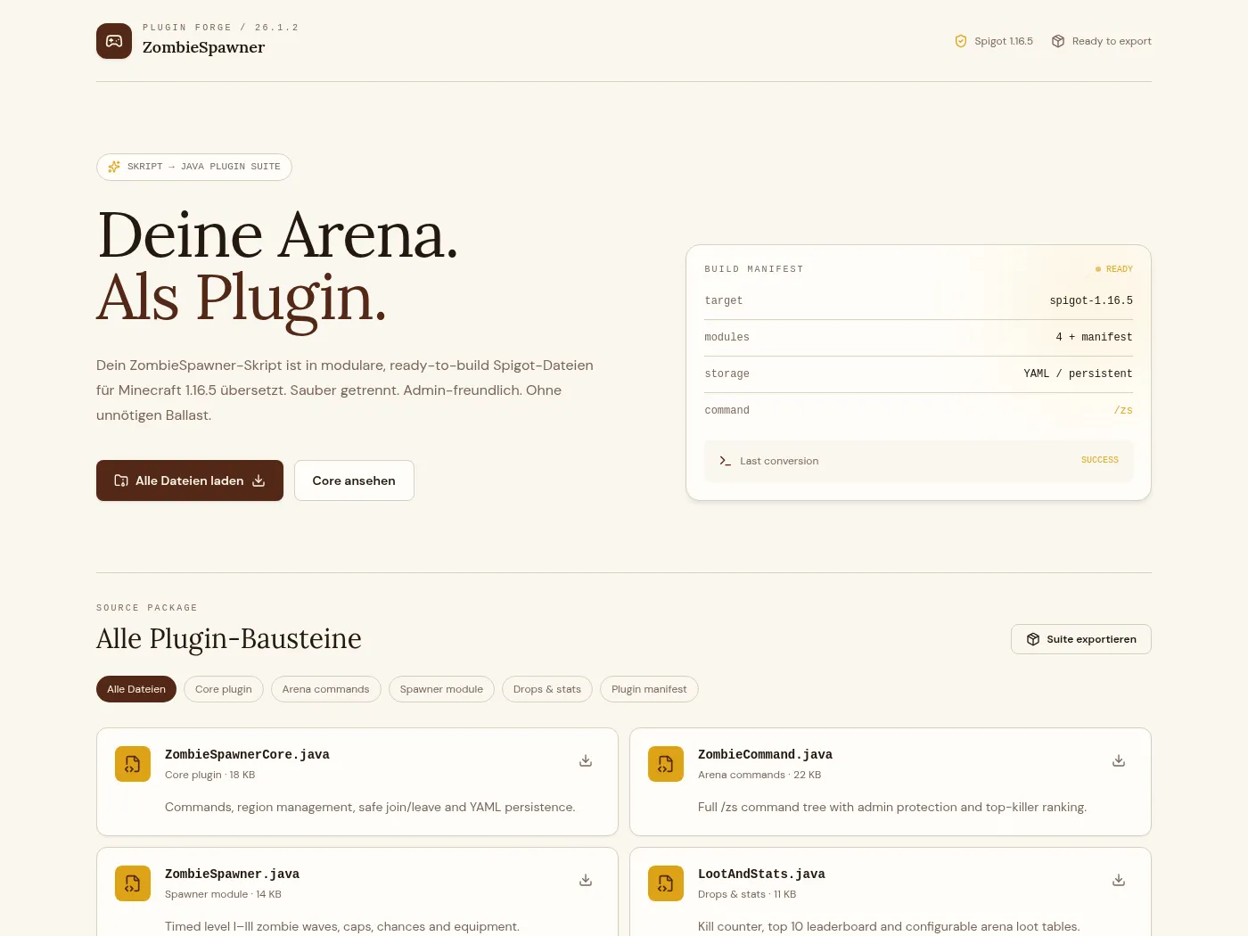 ZombieSpawner Plugin Suite