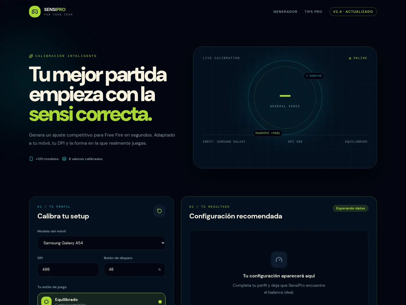 Sensibilidad Free Fire Pro