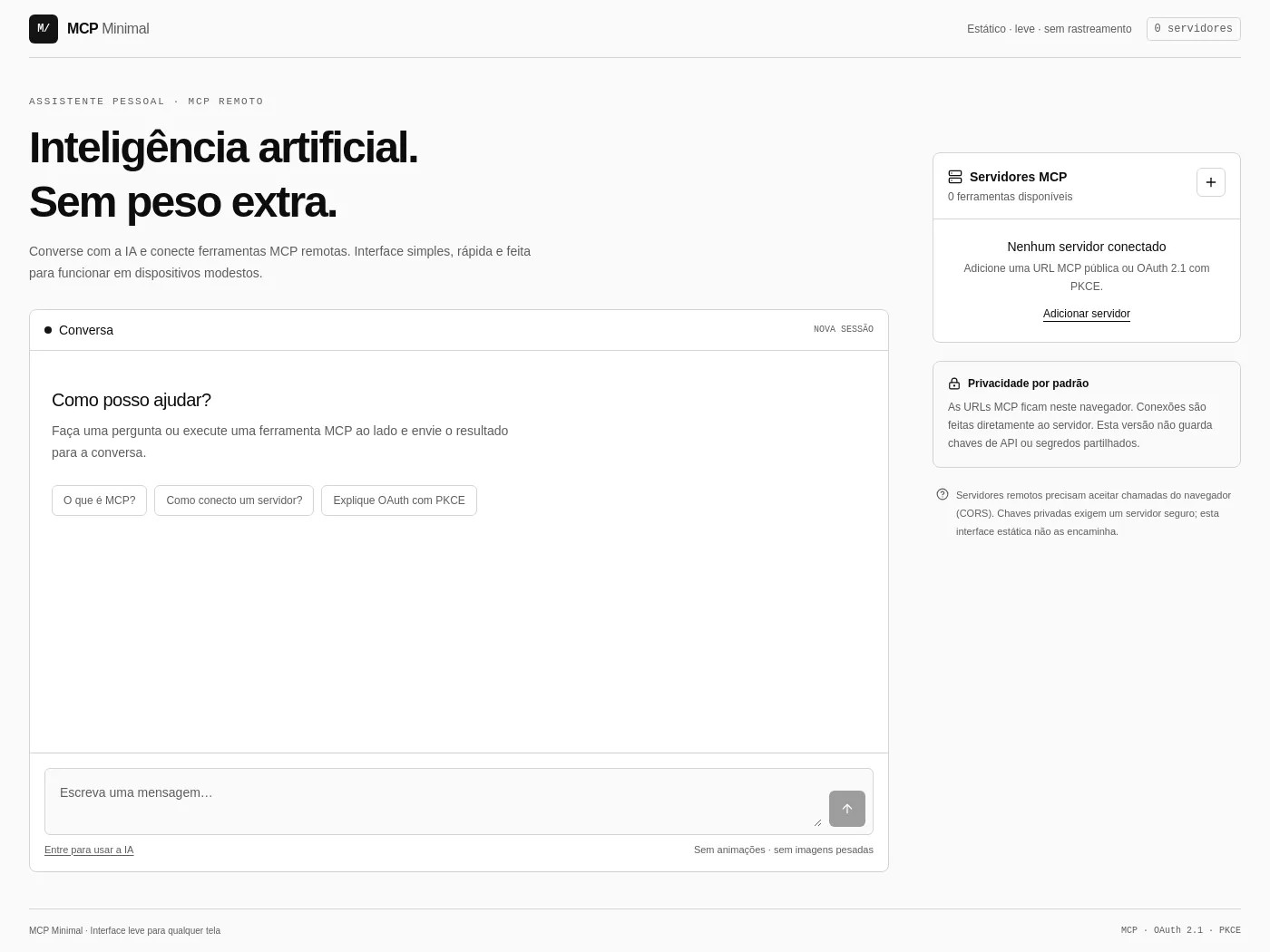 MCP AI Minimal Web