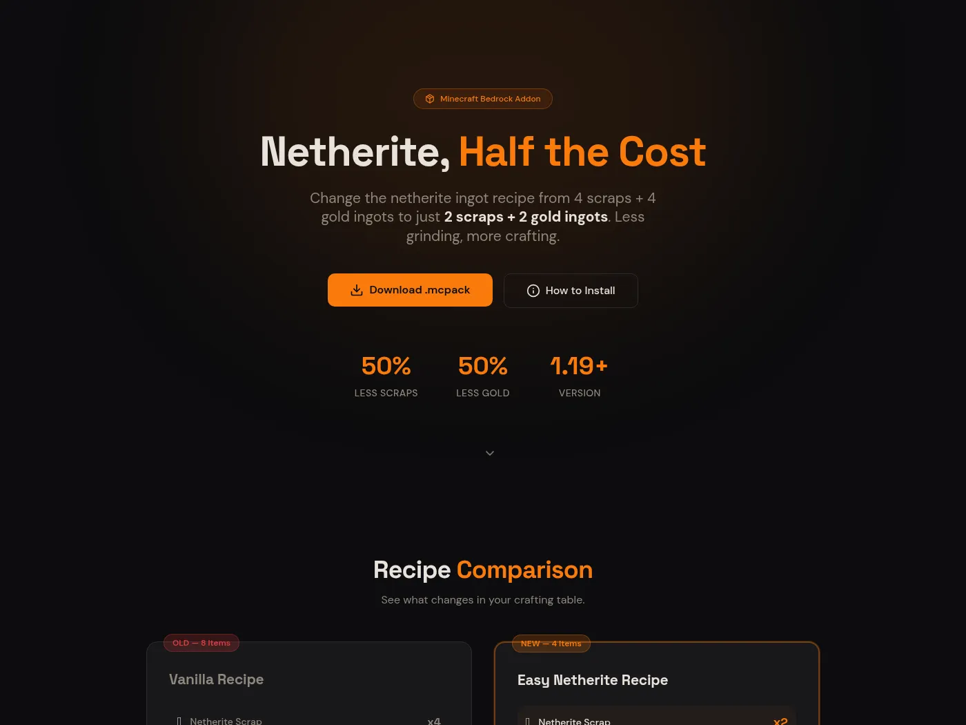 Easy Netherite Addon