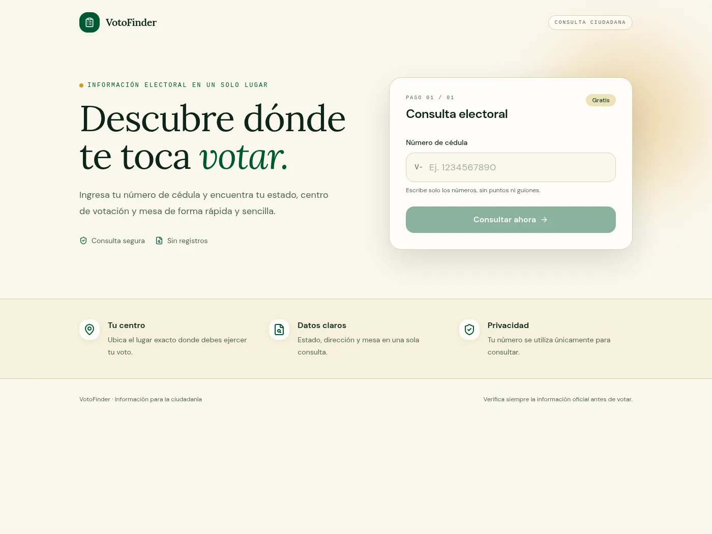 VotoFinder Web