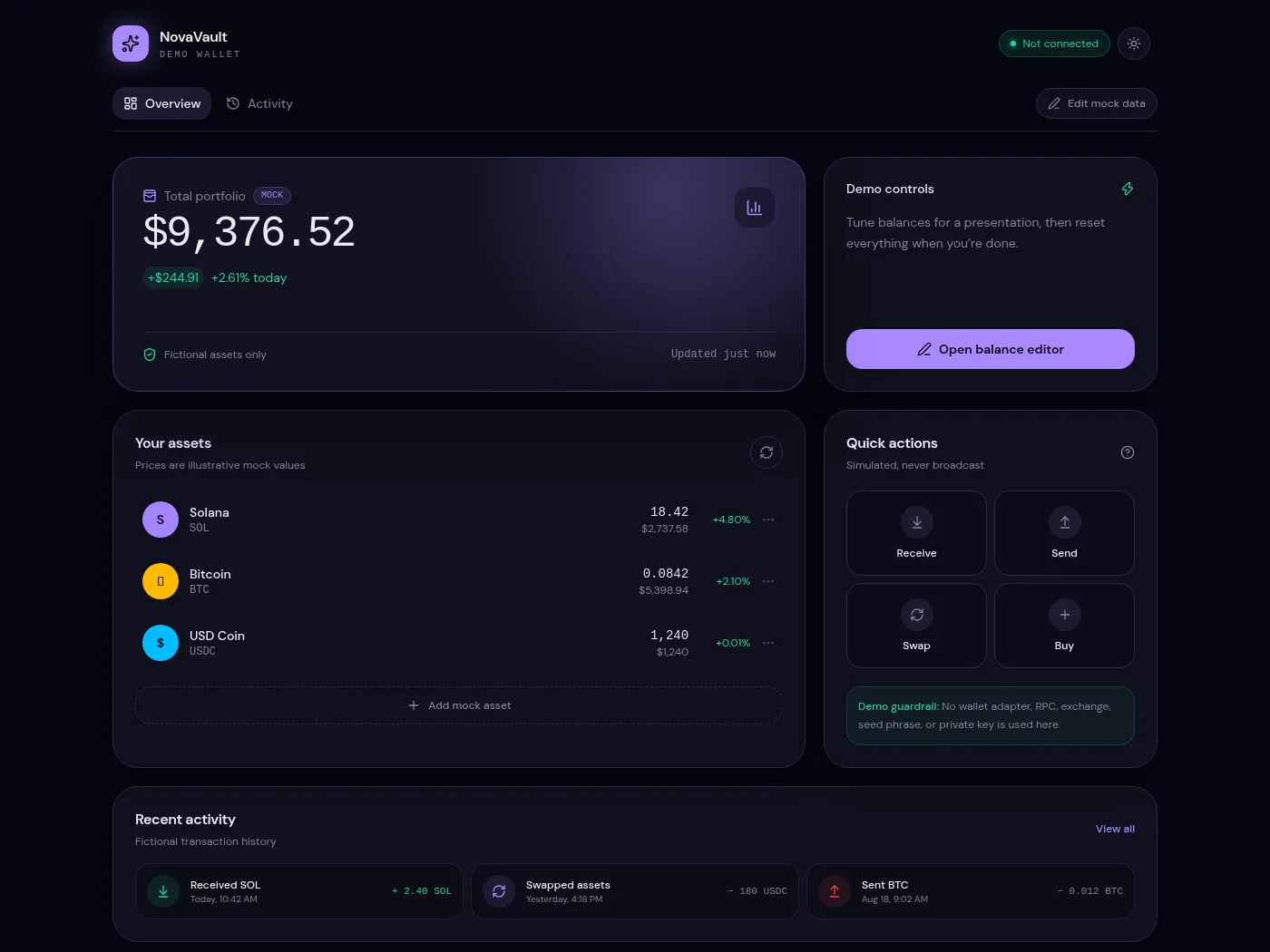 NovaVault Wallet Demo