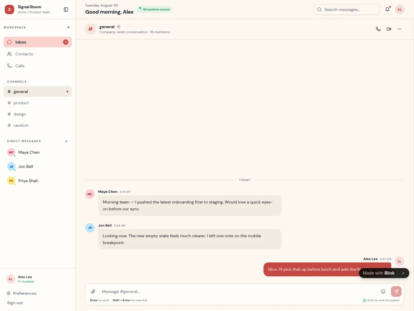 TeamMessenger Secure Chat