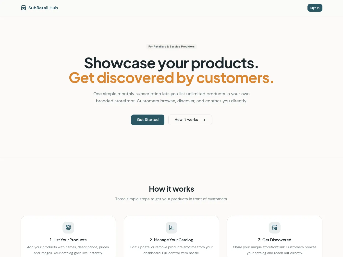 SubRetail Hub