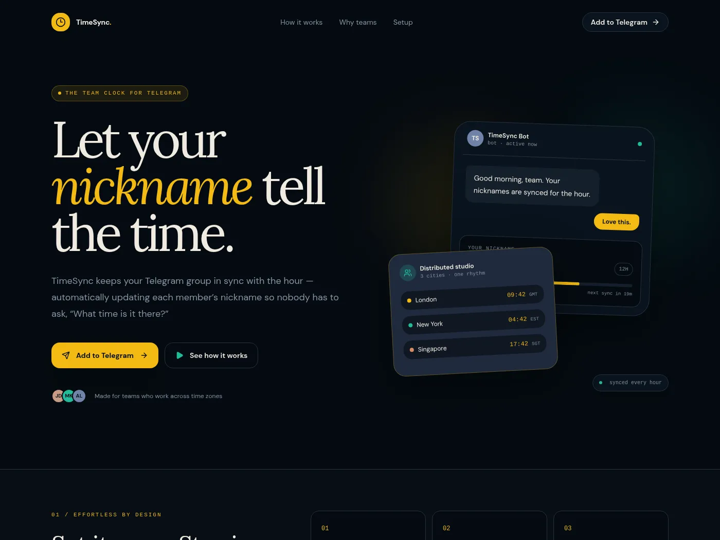 TimeSync Telegram Bot
