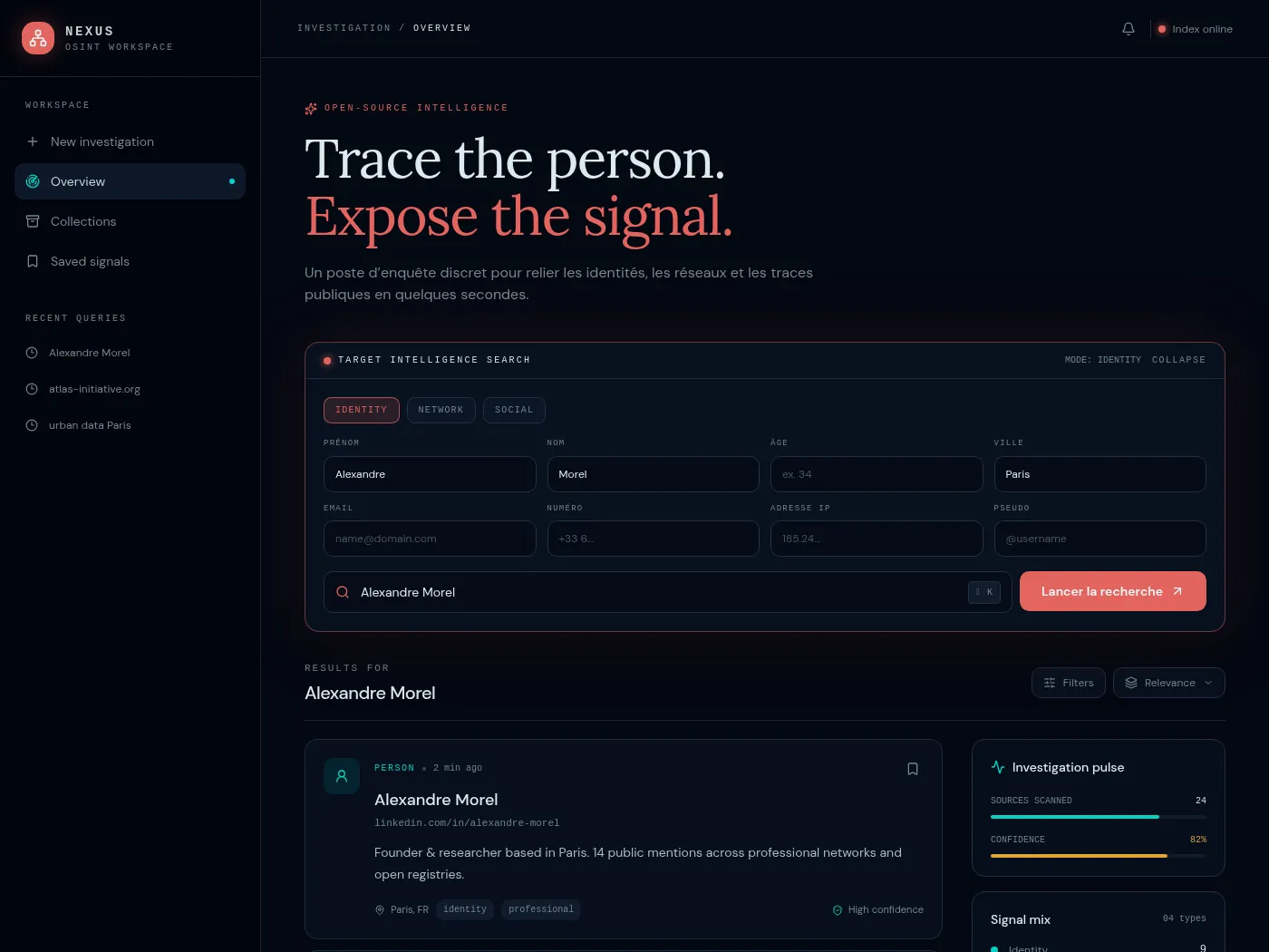 OSINT Interface Explorer