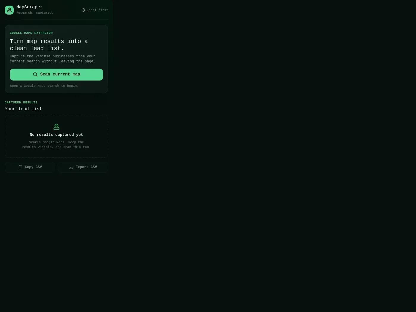 MapScraper Extension