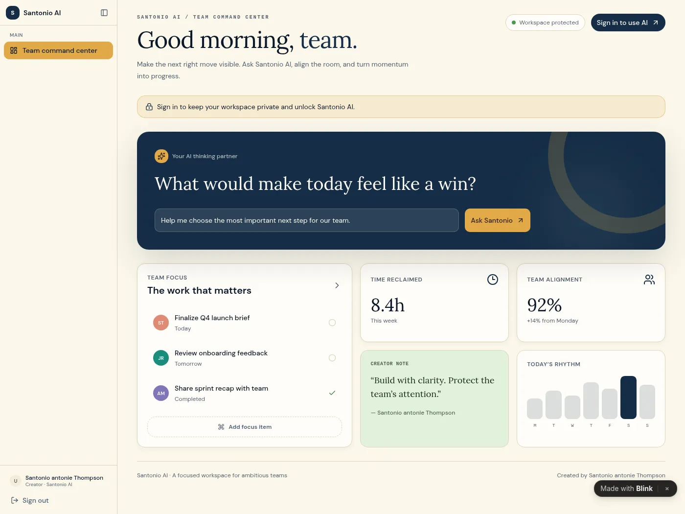 Santonio AI Team Assistant
