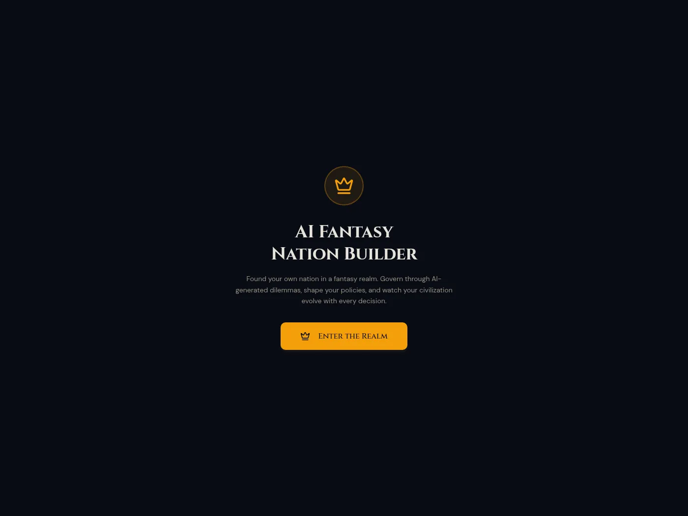 AI Fantasy Nation Builder
