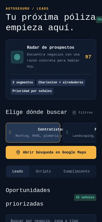 AutoSeguro Leads Mobile