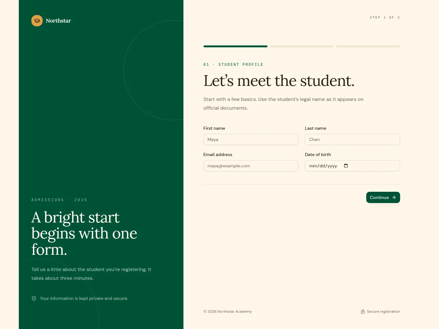 Student Registration Portal